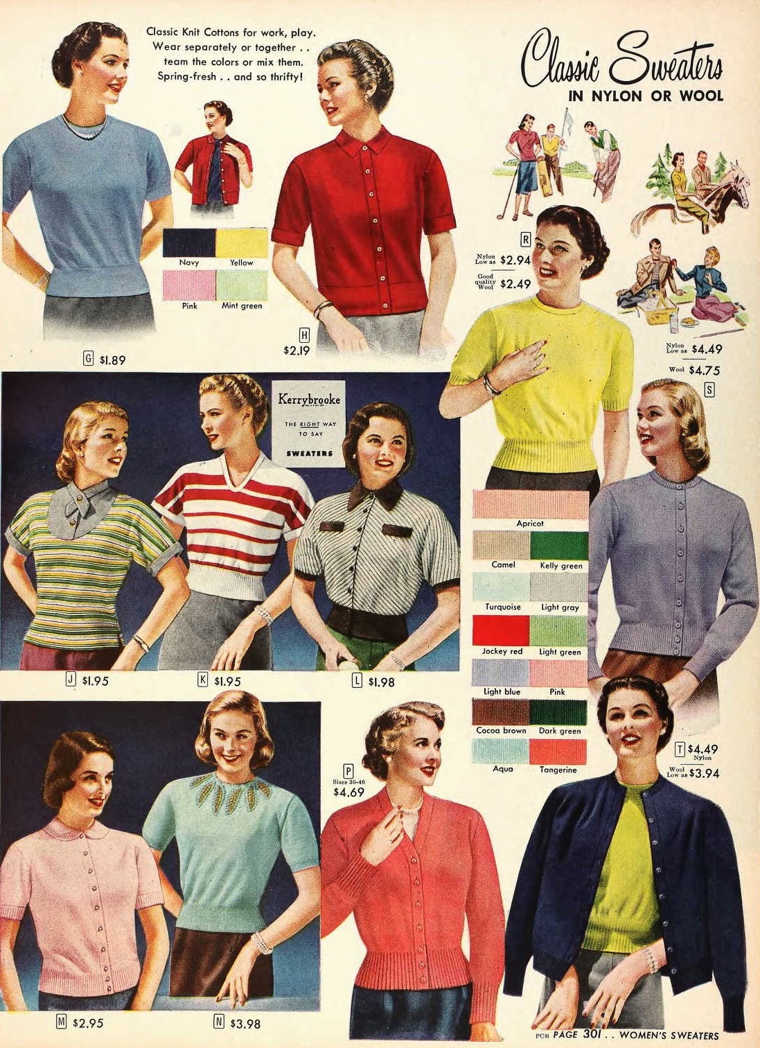 Snapped Garters: 1952 Fashions From Sears!