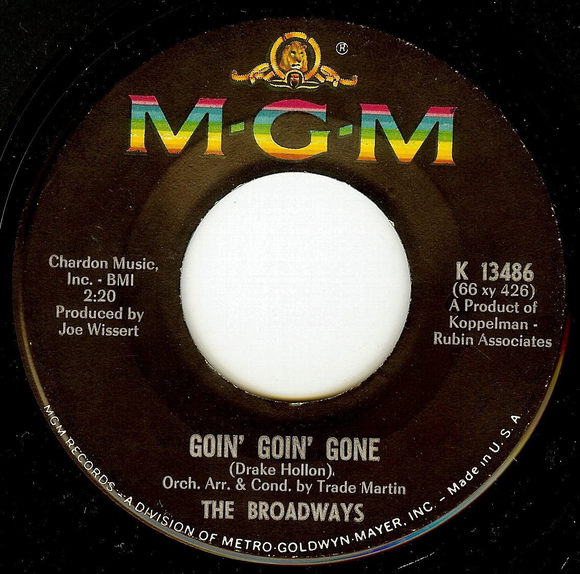 Derek's Daily 45: THE BROADWAYS - GOIN', GOIN', GONE
