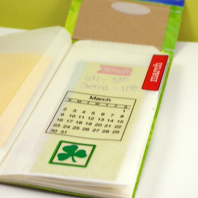 SRM Stickers: Purse Sized Mini Calendar by Michelle