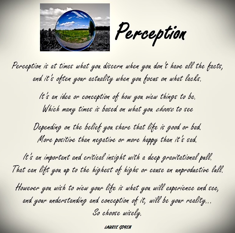 Laurie Goyen: Perception Poem