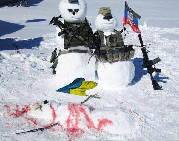 Asian Defence News: Ukraine War - Snowmen in Donbass made by Ukrainian ...