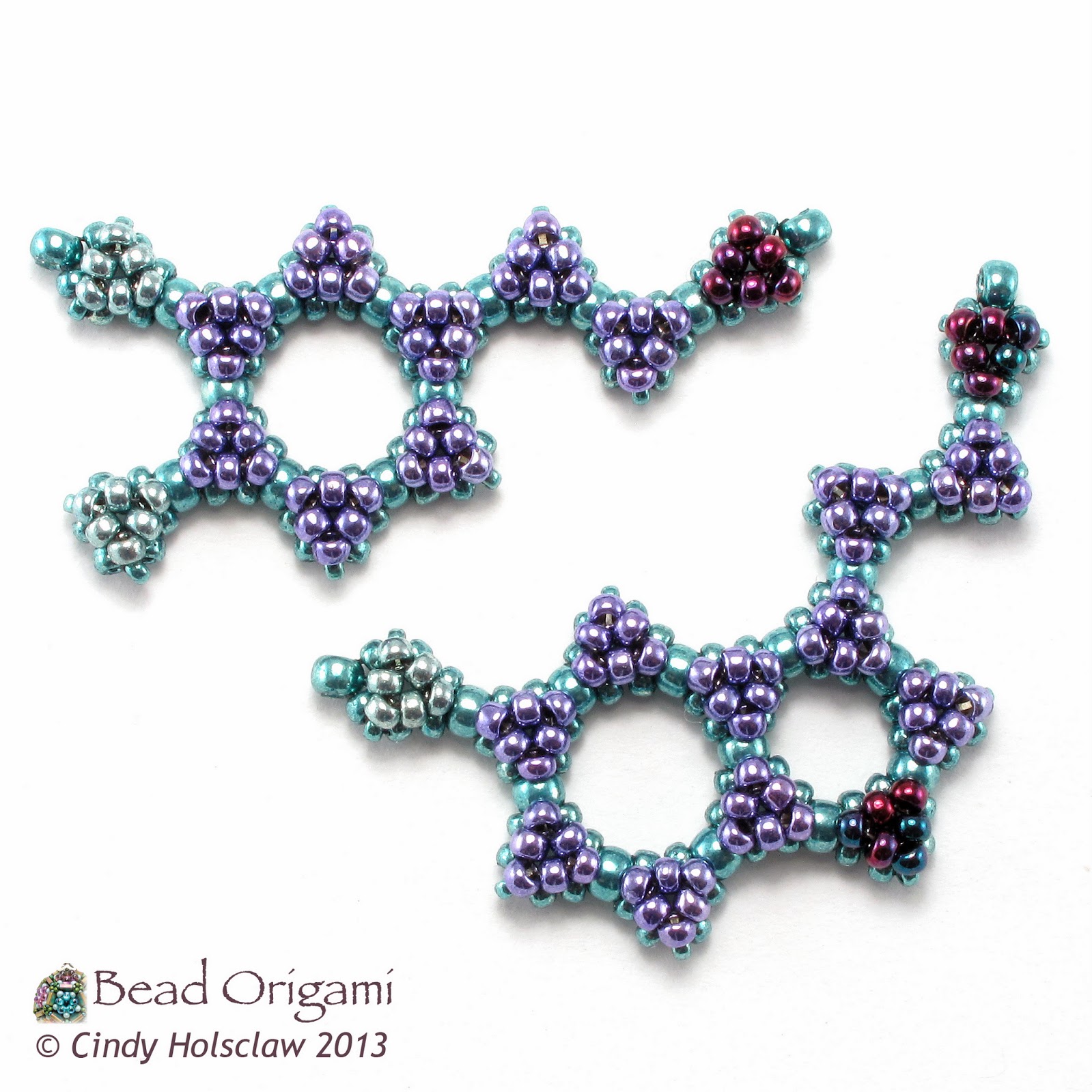 Bead Origami: New Pattern: Serotonin and Dopamine Molecules