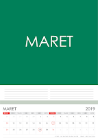 Simple Desain Kalender 2019 Indonesia beserta Hari Libur Nasional - beta:)