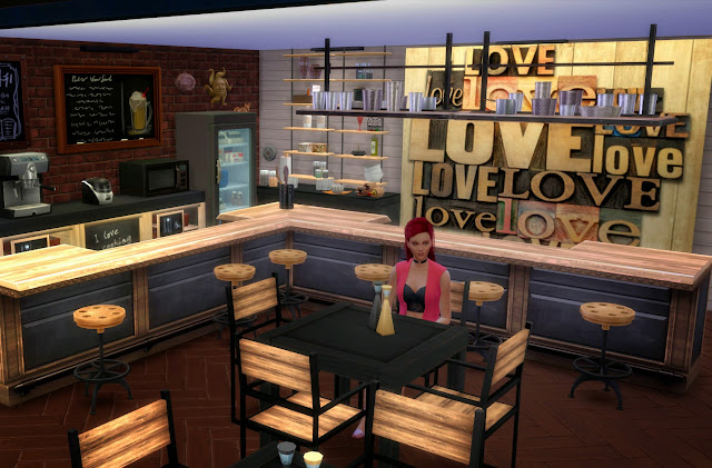 Sims 4. Modern Bar.