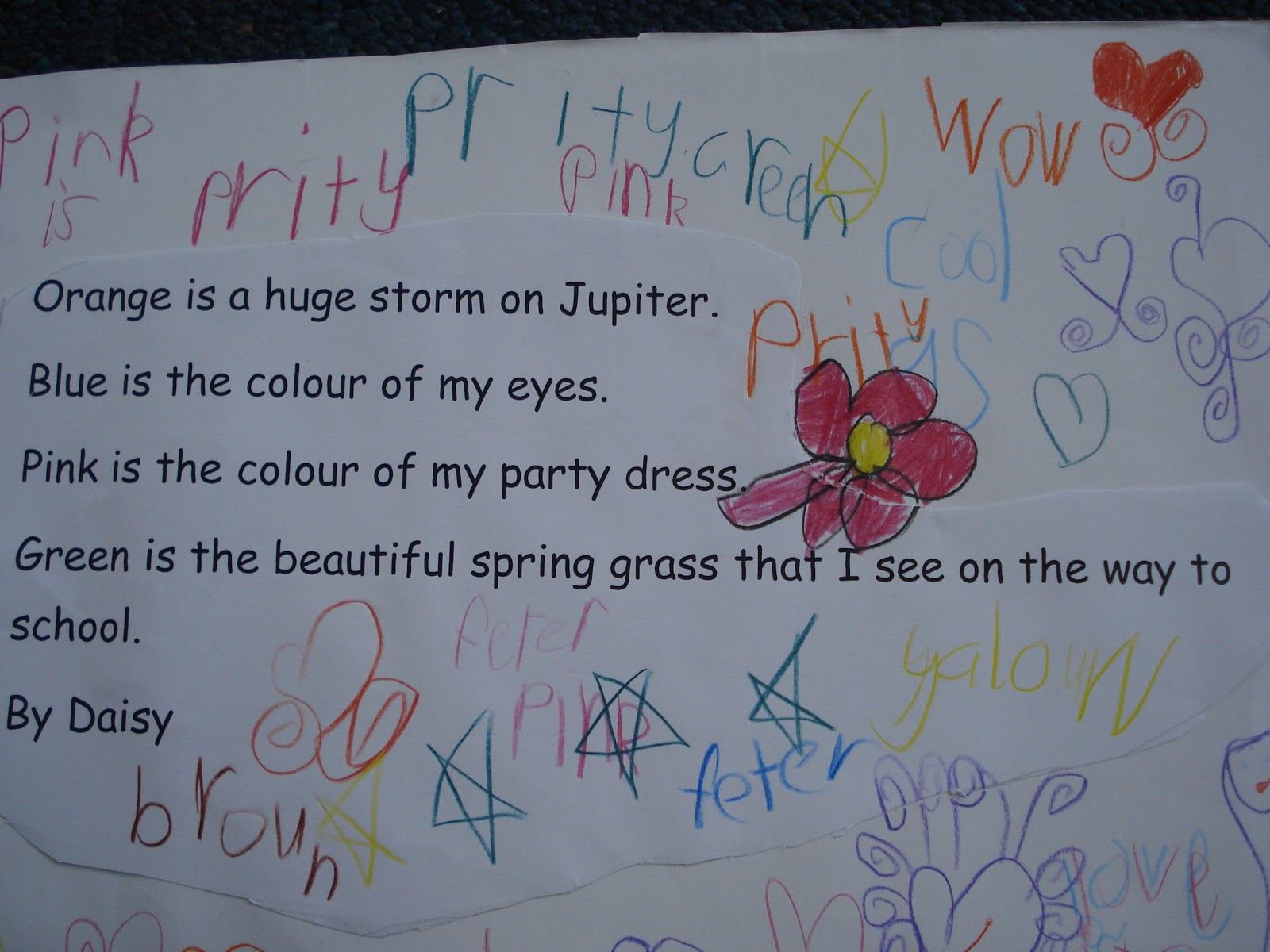 Room 10 Learning and Playing Together: Colour Poems