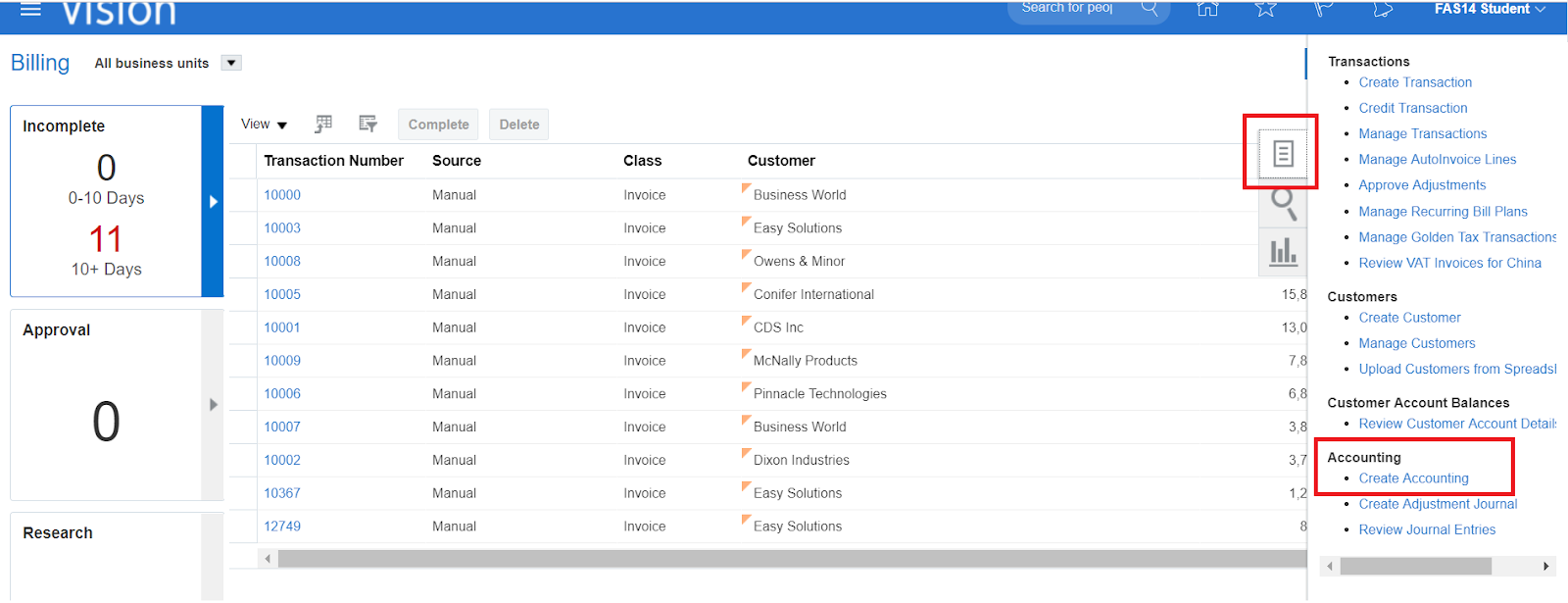 The Oracle Prodigy Create Accounting For Receivables In Oracle Fusion