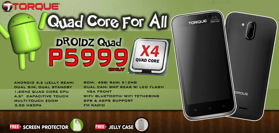 Torque Mobile Quad core phone Droidz Quad price and specs