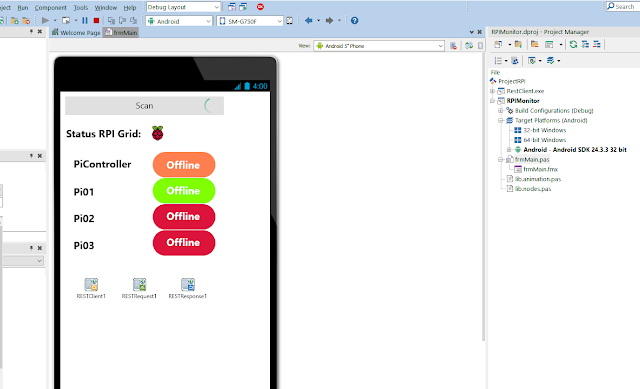Delphi Rest Client That Talks To A Rest Web Api On A Raspberry Pi In Javascript