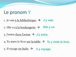 Yolanda eoi francés: LE PRONOM Y