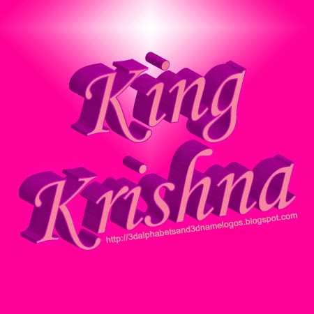 3D Name Logos: King Krishna 3D Name Logo