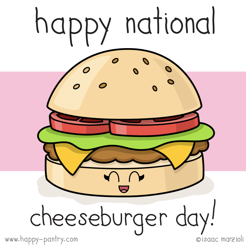 Isaac Marzioli: illustrations: Happy National Cheeseburger Day!