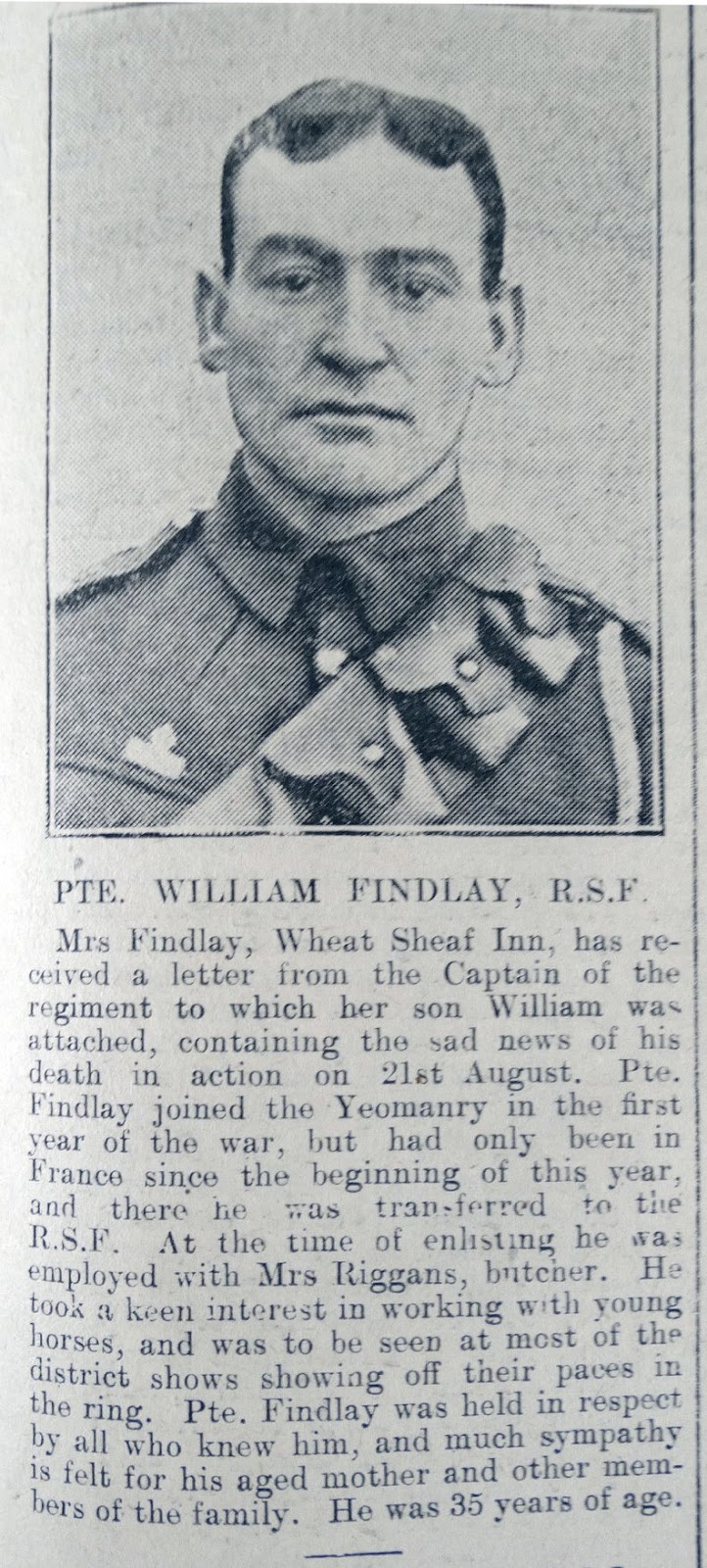 WW1 Soldiers from Cumnock: William Findlay
