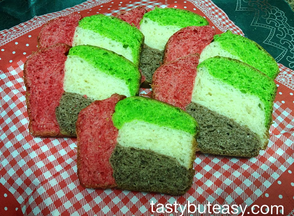 United Arab Emirates flag sweet bread - tasty but easy recipes