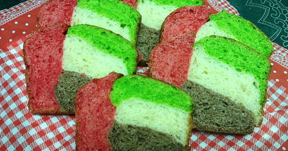United Arab Emirates flag sweet bread - tasty but easy recipes