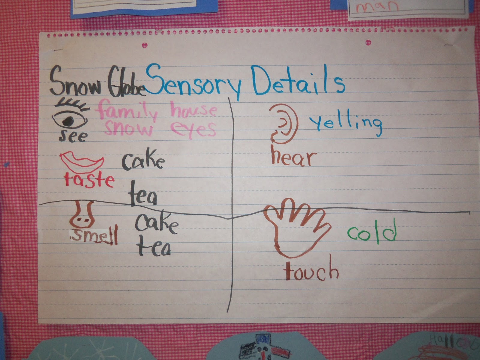 Mrs. Wood's Kindergarten Class: Sensory Details Snow Globe