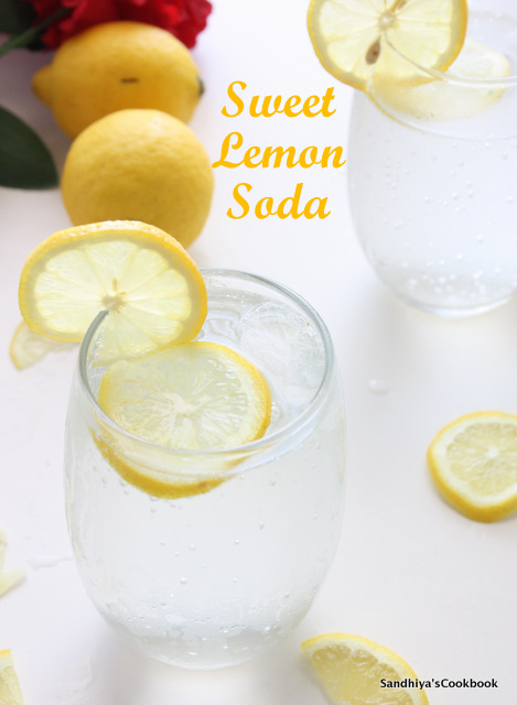 Sandhiya's Cookbook: Lemon Soda | Sweet Lemon Soda | Summer Drinks