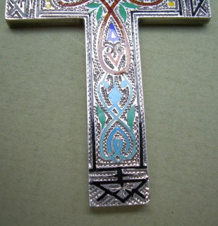 Silver: Antique Victorian Large Russian Silver & Enamel Cross (1855 ...