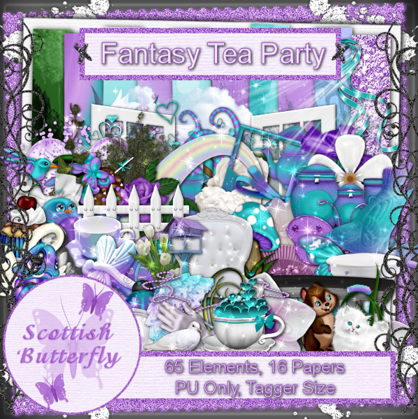 ScottishButterfly Creations: New PTU Kit :Fantasy Tea Party"