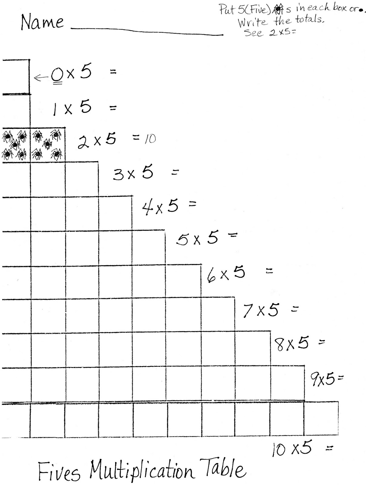 Ima Retired Teacher: Spider Math Multiplication Activities for Fives Week