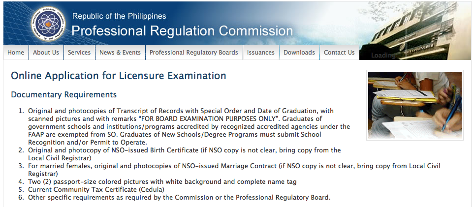 Forty Weeks: How-To: Apply for the PRC Professional Exam