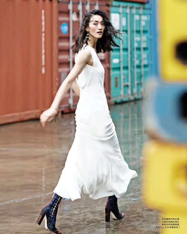 Asian Models: EDITORIAL: Lina Zhang in Elle China, December 2015