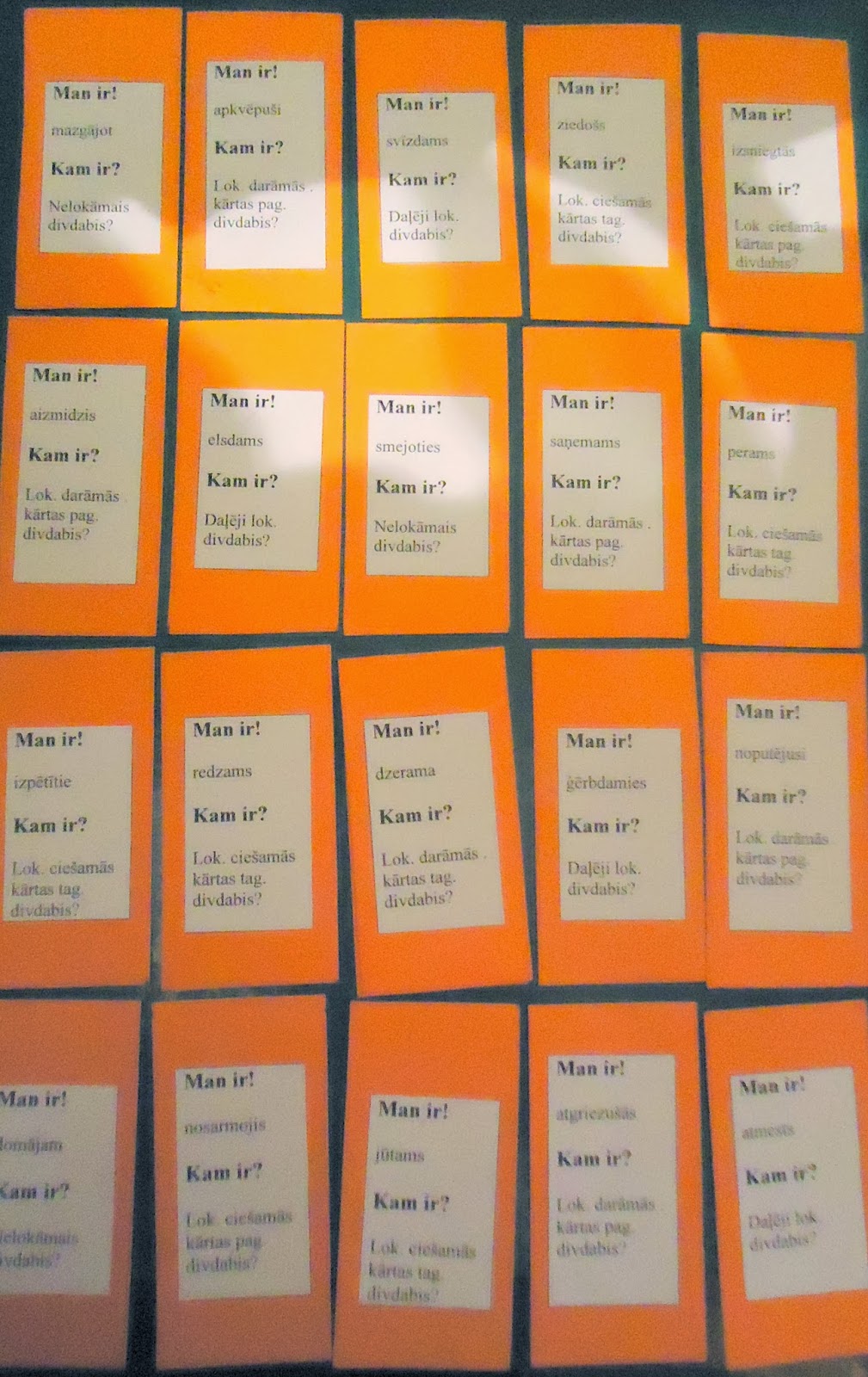 Latviešu valoda: SPĒLE MAN IR! KAM IR? 7.kl. divdabji