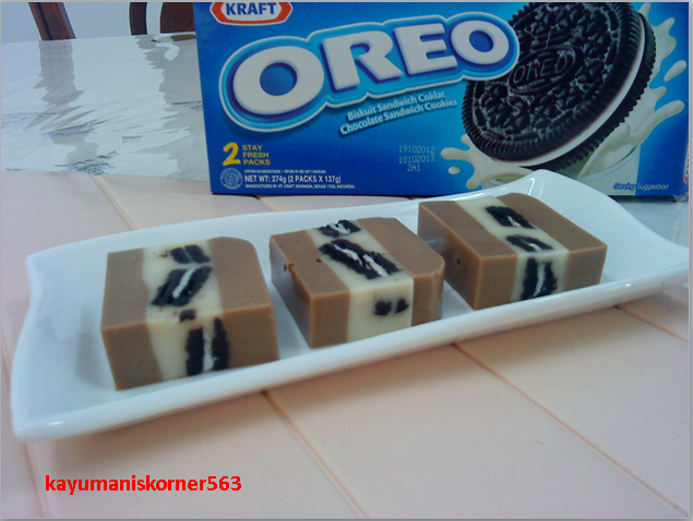 kayumaniskorner563: Puding Milo Oreo