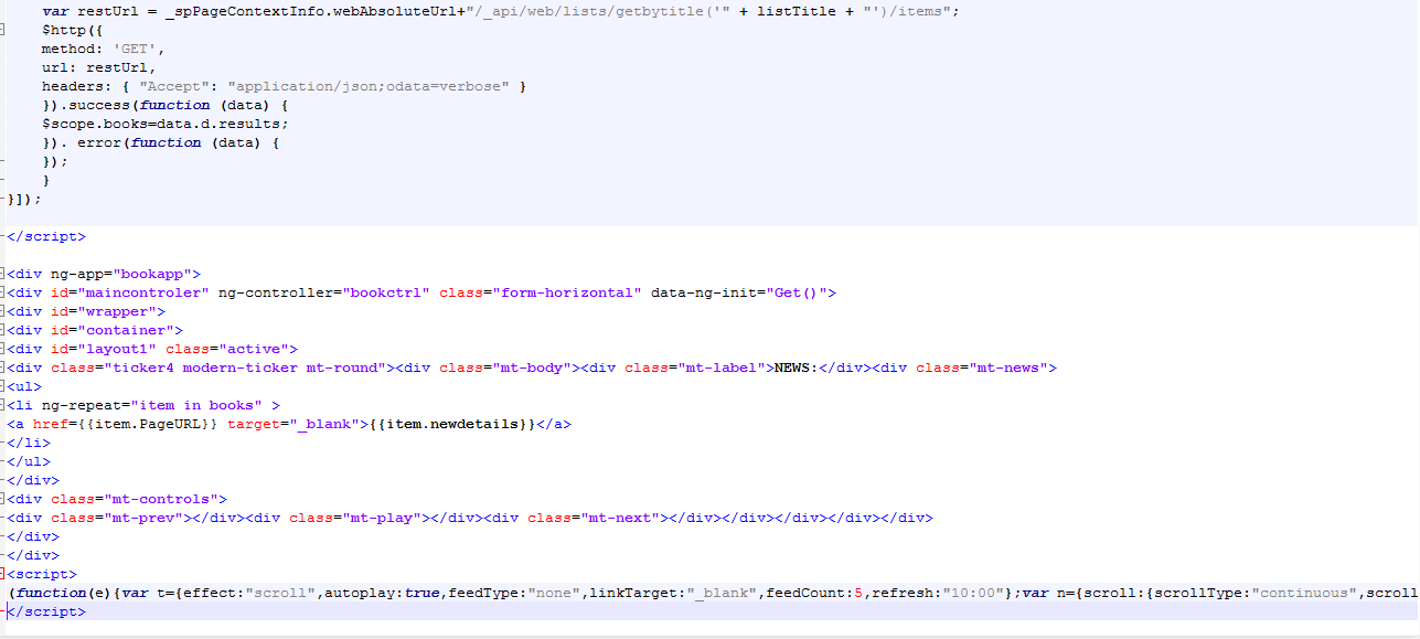 UKReddy SharePoint Journey: News ticker with AngularJS/RestAPI in ...