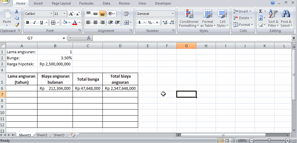 Cara Menggunakan Data Table dalam Excel