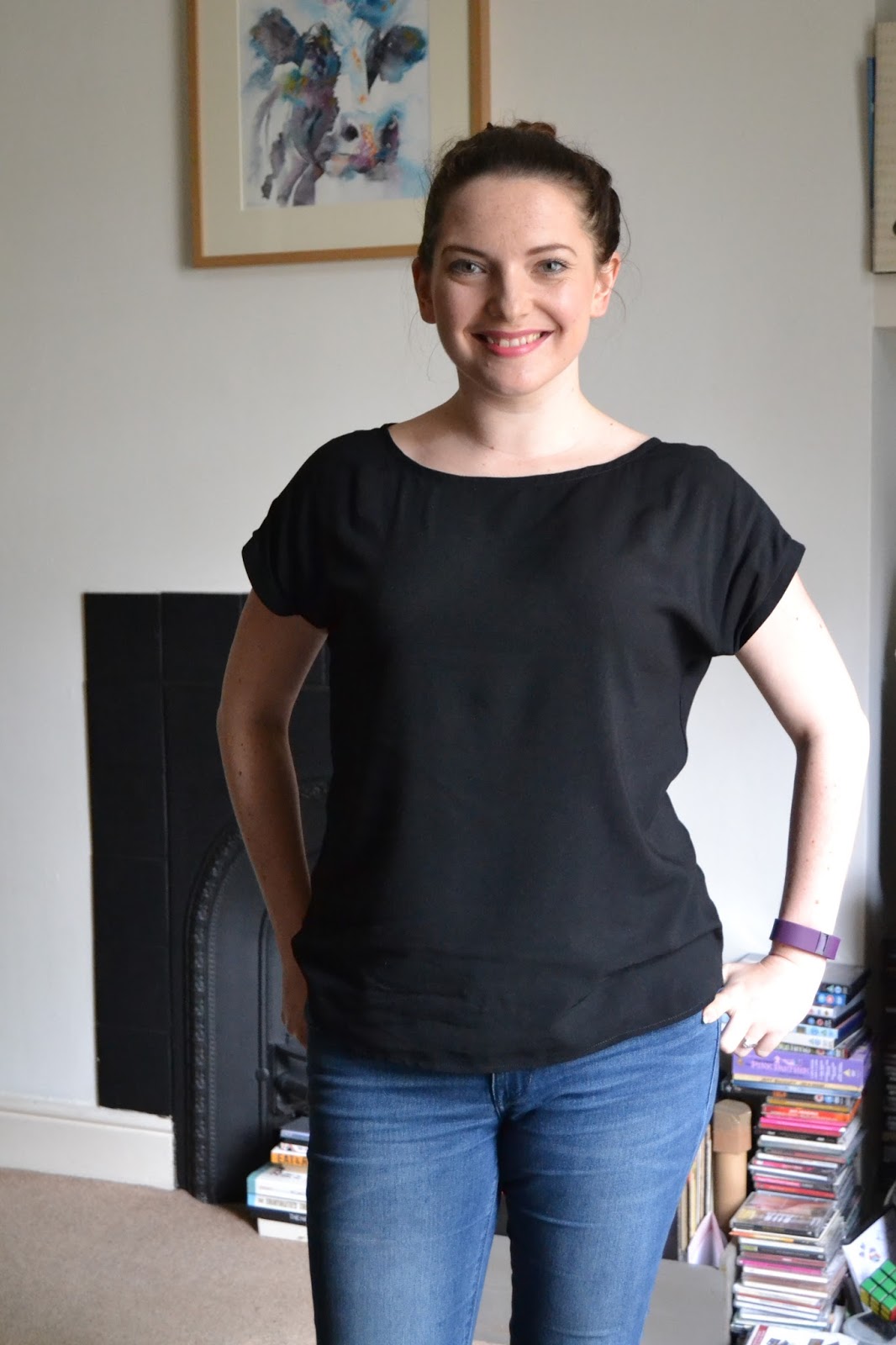 REE SEWN: Little Black Tee (another viscose New Look 6217)
