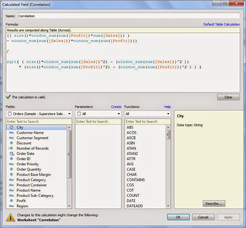 Correlation in Tableau | The Don Data