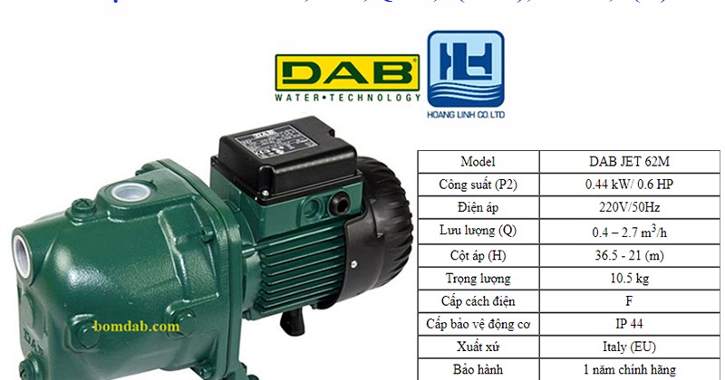 Máy Bơm Nước Dân Dụng DAB ITALY - Công Ty Hoàng Linh