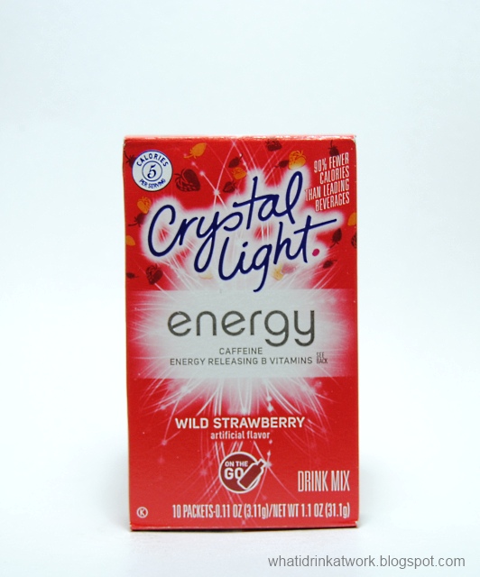 What I Drink At Work: Crystal Light Energy Mix Wild Strawberry Review