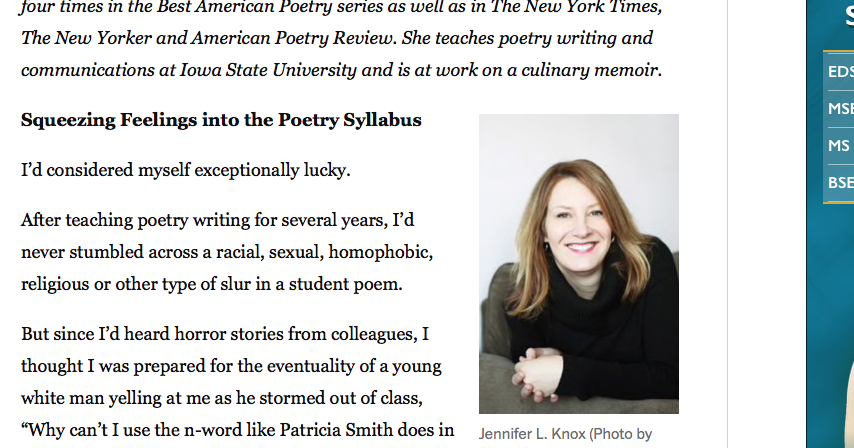 bloof books: news: Jennifer L. Knox in the Washington Post