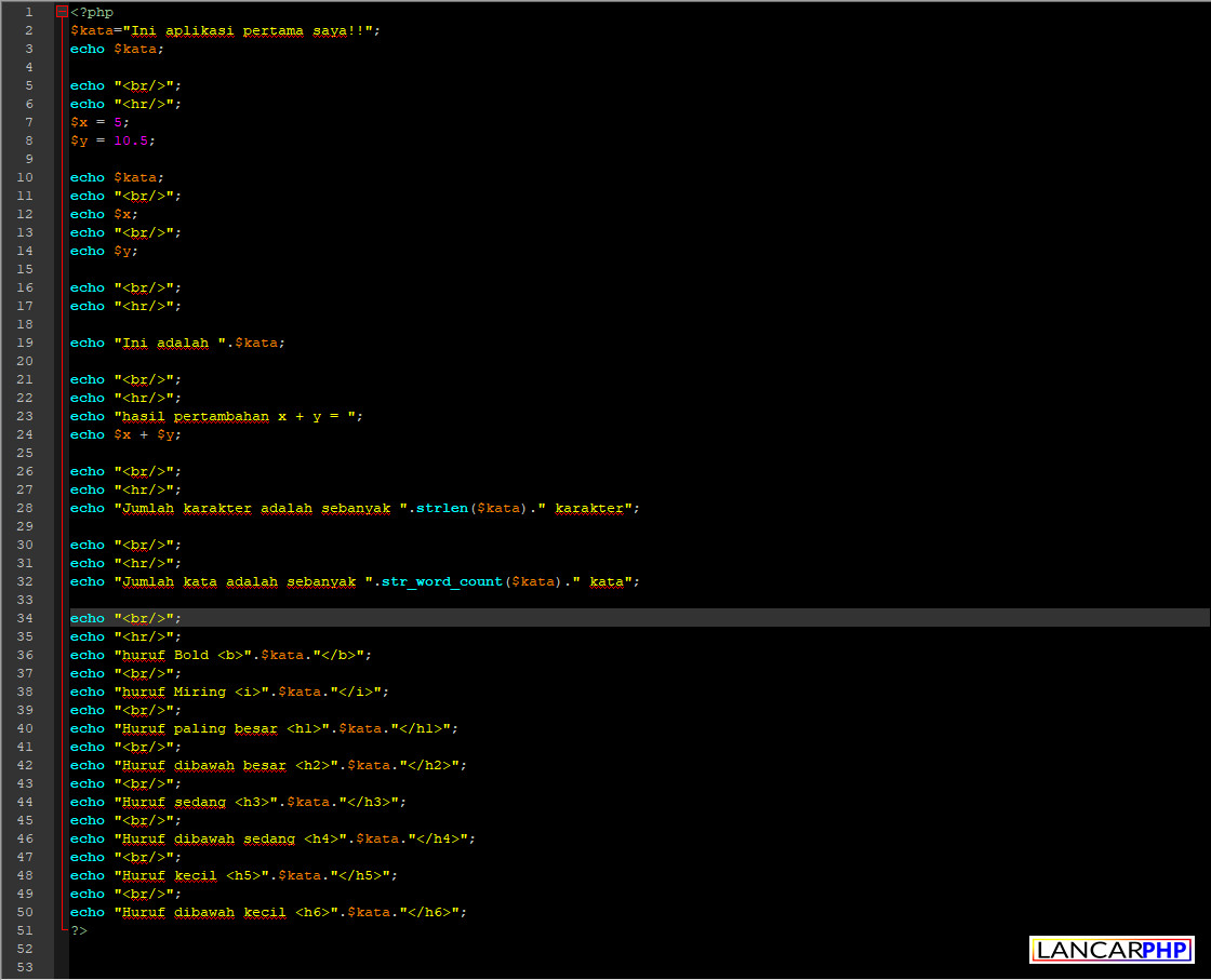 Mengenal Dasar PHP Tahap IV - Dasar-Dasar dalam PHP - Belajar Koding ...