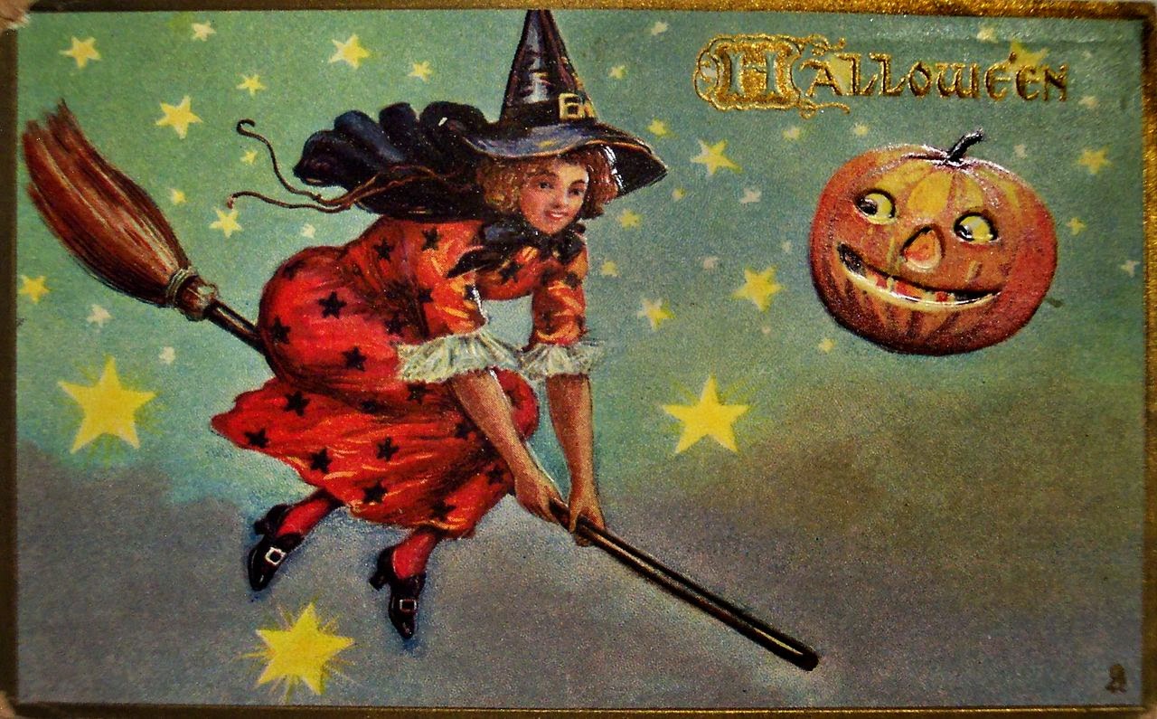 Vintage Halloween Witch Postcards From the 1900s ~ Vintage Everyday