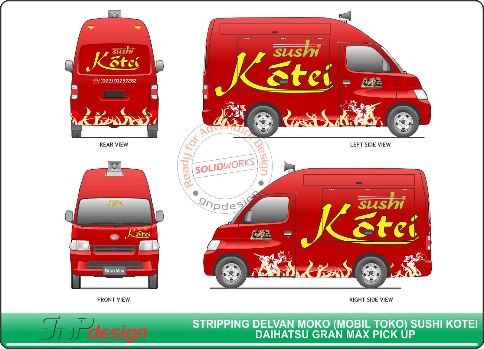gnp design: Delvan Moko Sushi Kotei (Mobil Toko)