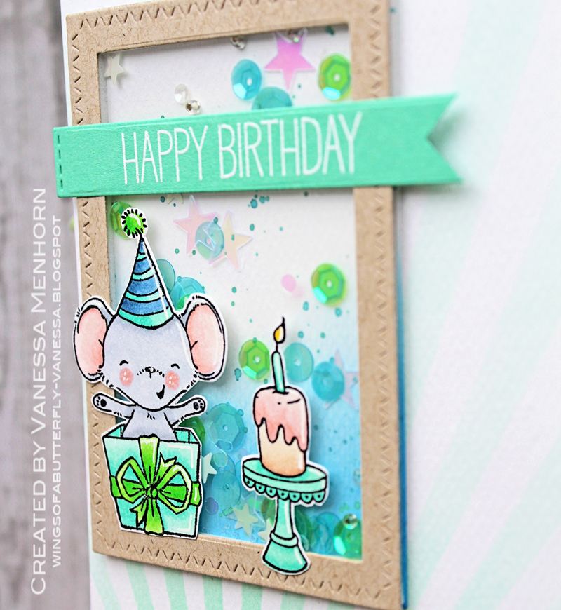 wings of a butterfly: Birthday Mouse {Shaker Card}