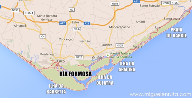 Playas y calas en la Costa del Algarve