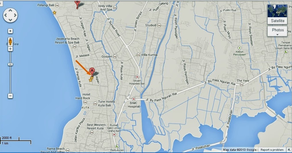 Detail Seminyak Square Bali Location Map | Bali Weather Forecast and ...