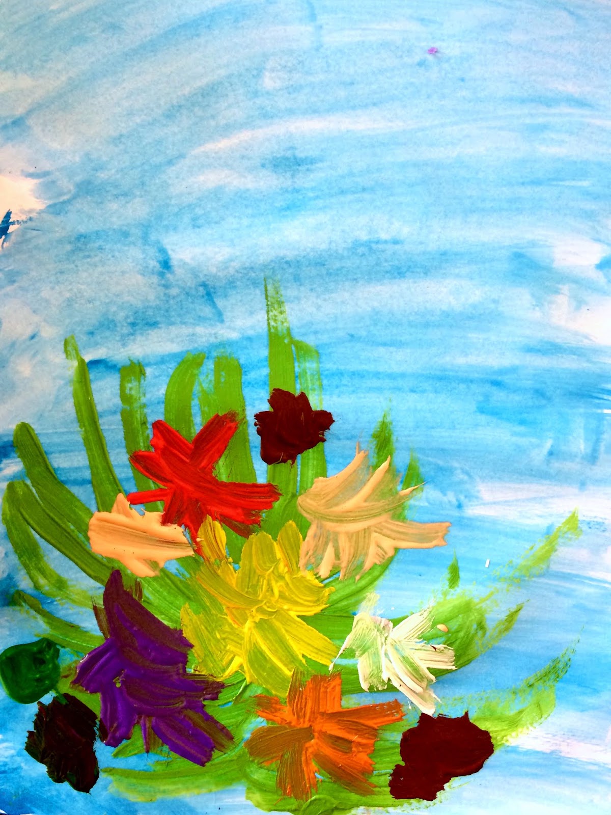 Linia- element de limbaj plastic: „Buchetul de flori” - Materiale ...