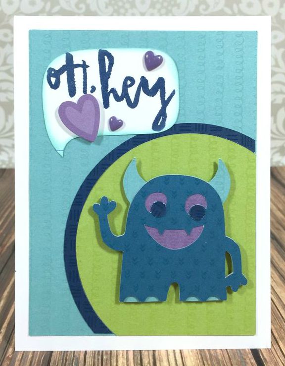 Courtney Lane Designs: Cricut Artistry Little Monster card