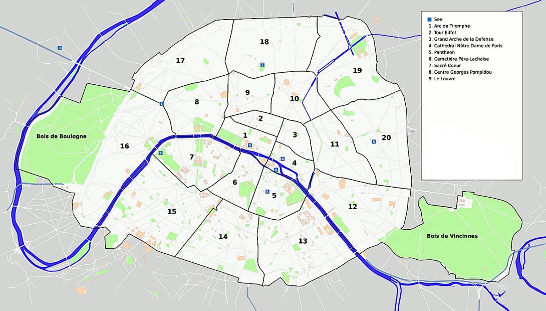 Viver é etc: Mapa de Paris