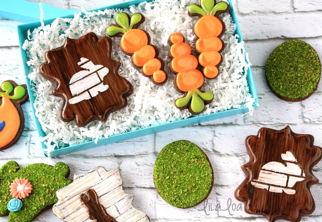 How to Make Woodgrain Silhouette Decorated Cookies
