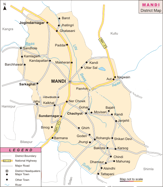 Map Of India: mandi-map