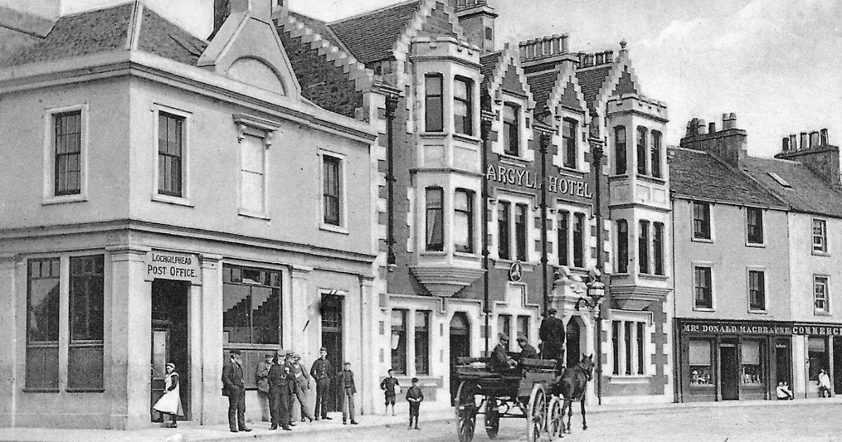 Tour Scotland: Old Travel Blog Photograph Post Office Lochgilphead Scotland