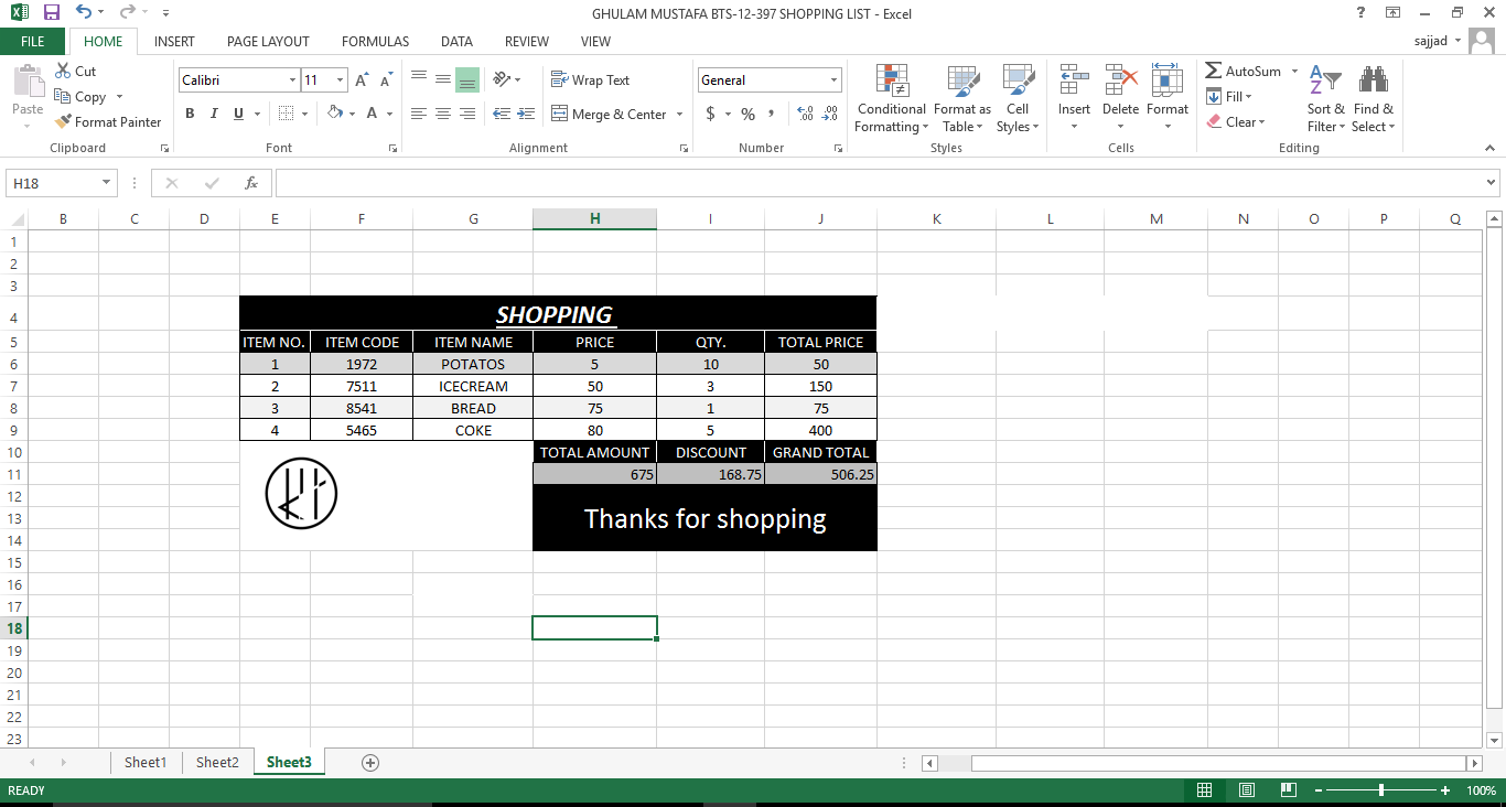 ICT Corner by BTSC: MS Excel - Grade 7 Projects