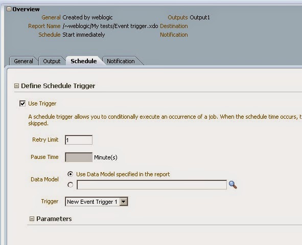 Vishal's blog: Skipping schedule in BI Publisher 11g