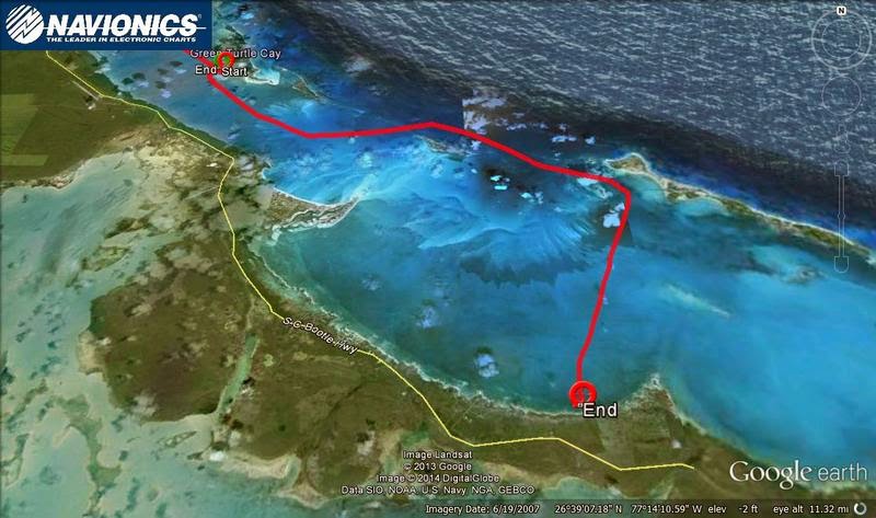 The Retirement Project: Map 3-10-14 Green Turtle Cay to Water Cay Anchorage