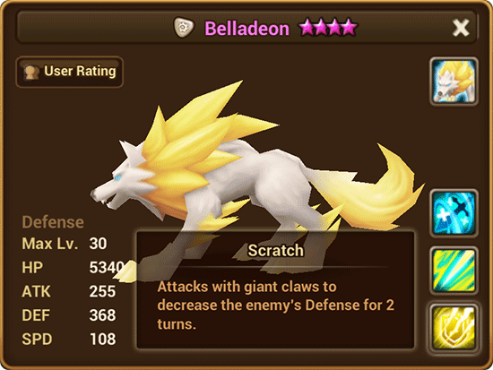 Light Inugami / Belladeon - SWmonsters - Cuộc chiến những Thánh Hú